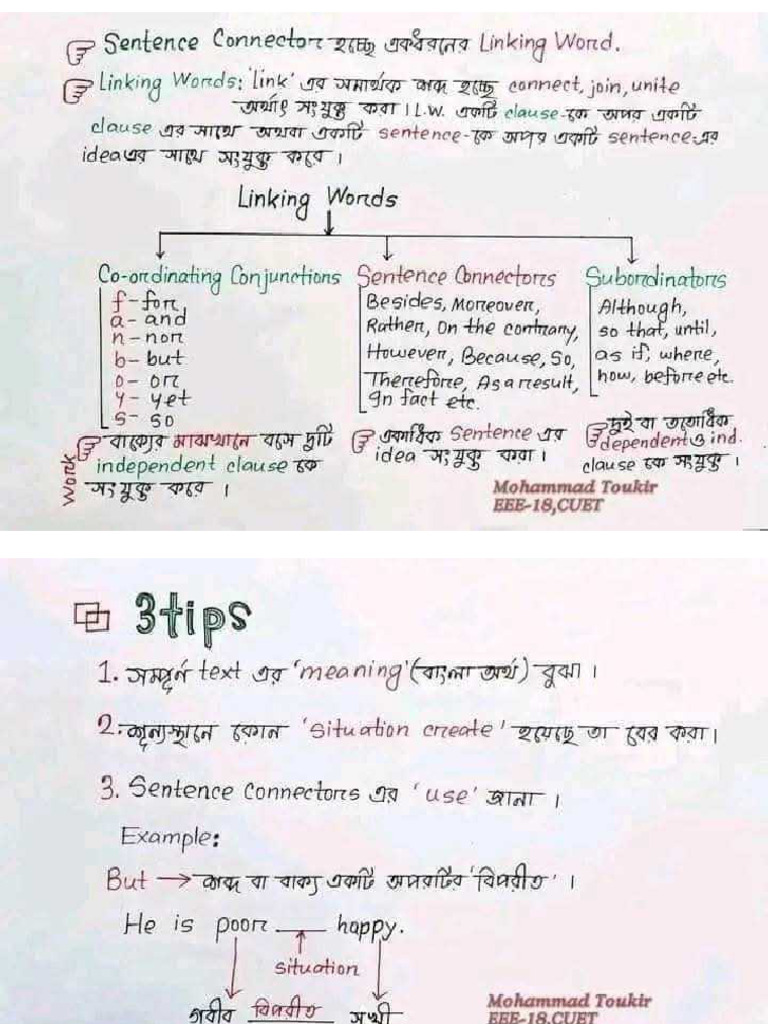 Connectors and Linking Word | PDF