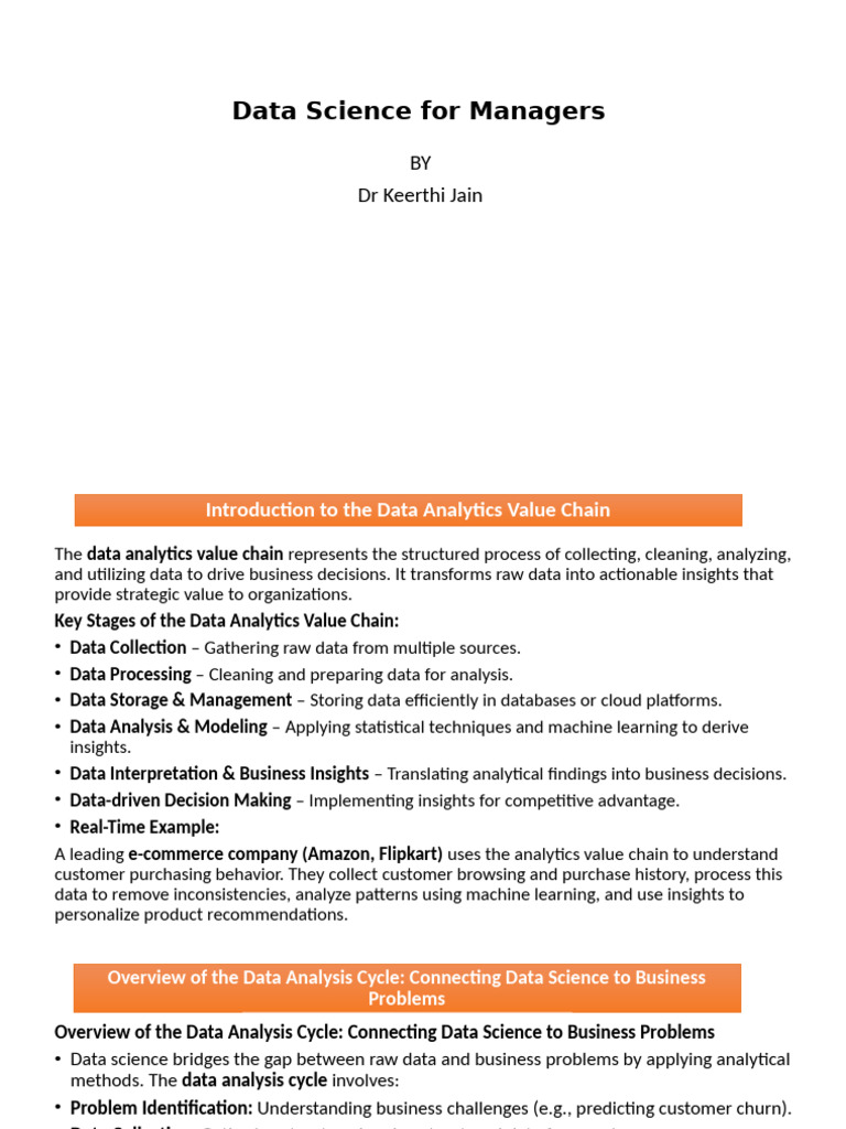 Data Analytics Value Chain | PDF | Data Science | Analytics