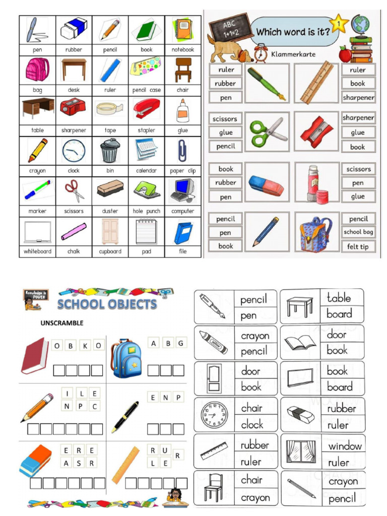 Objetos Da Sala de Aula | PDF