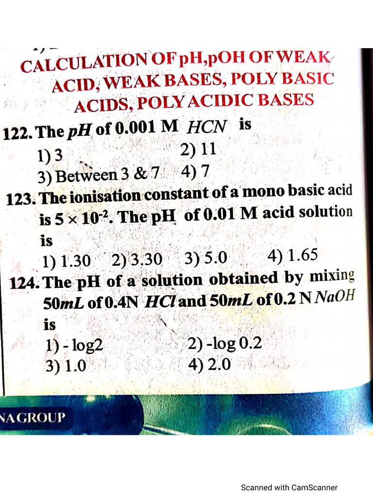 Ionic Equilibrium Questions | PDF