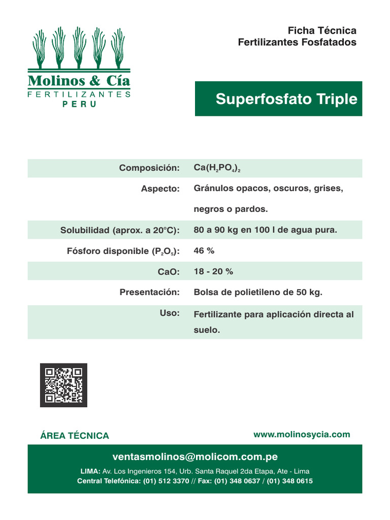 Ficha Técnica - Superfosfato Triple | PDF