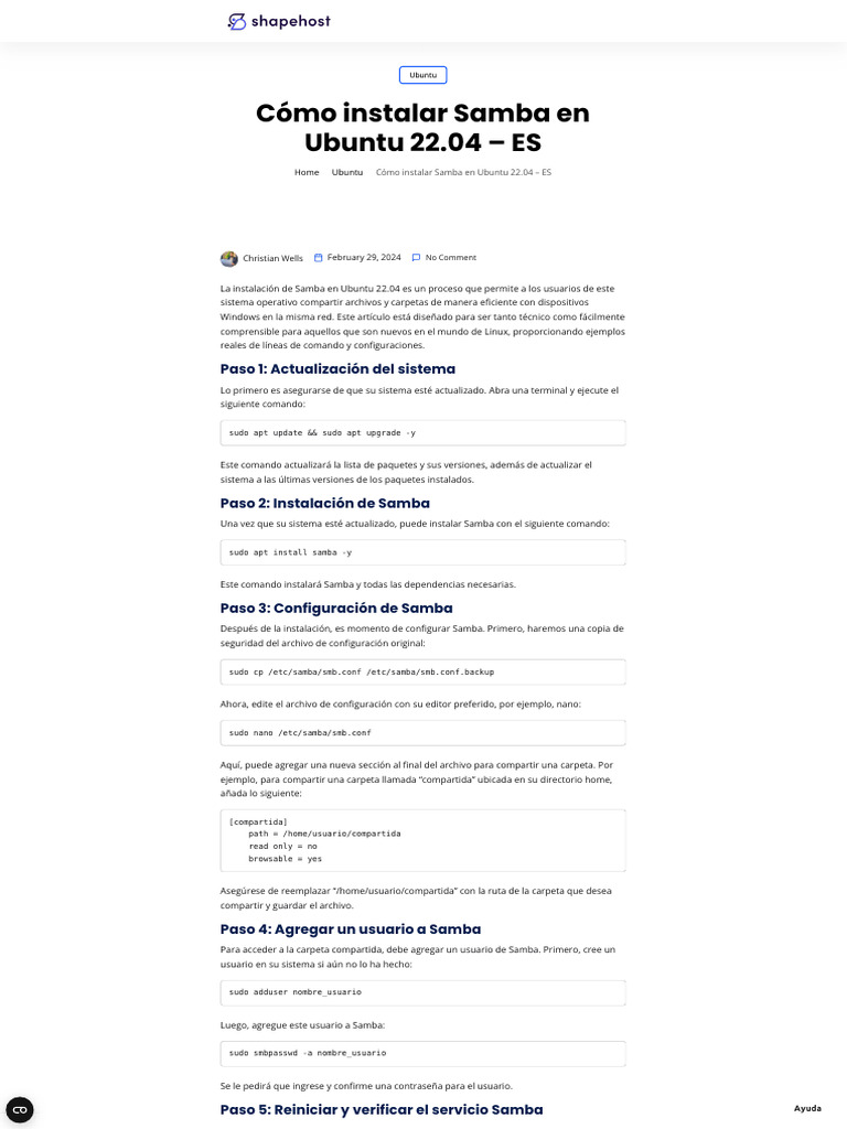 Instalacion de Samba | PDF | Archivo de computadora | Ingeniería de ...