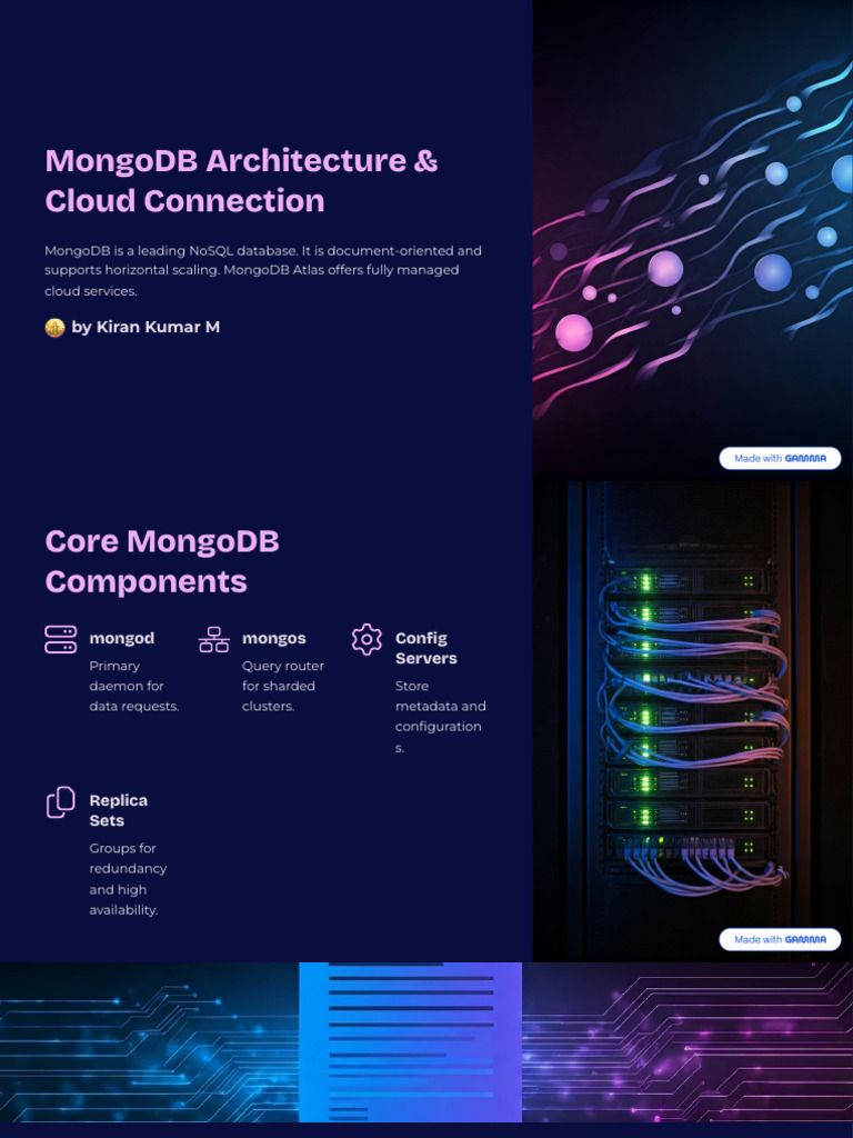 Mongodb Architecture And Cloud Connection Pdf Mongo Db Computer Cluster