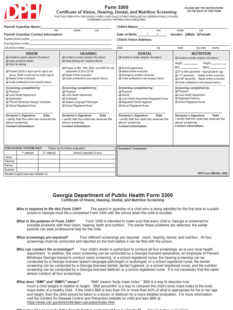 DPH Form 3300 - Rev012025 | PDF