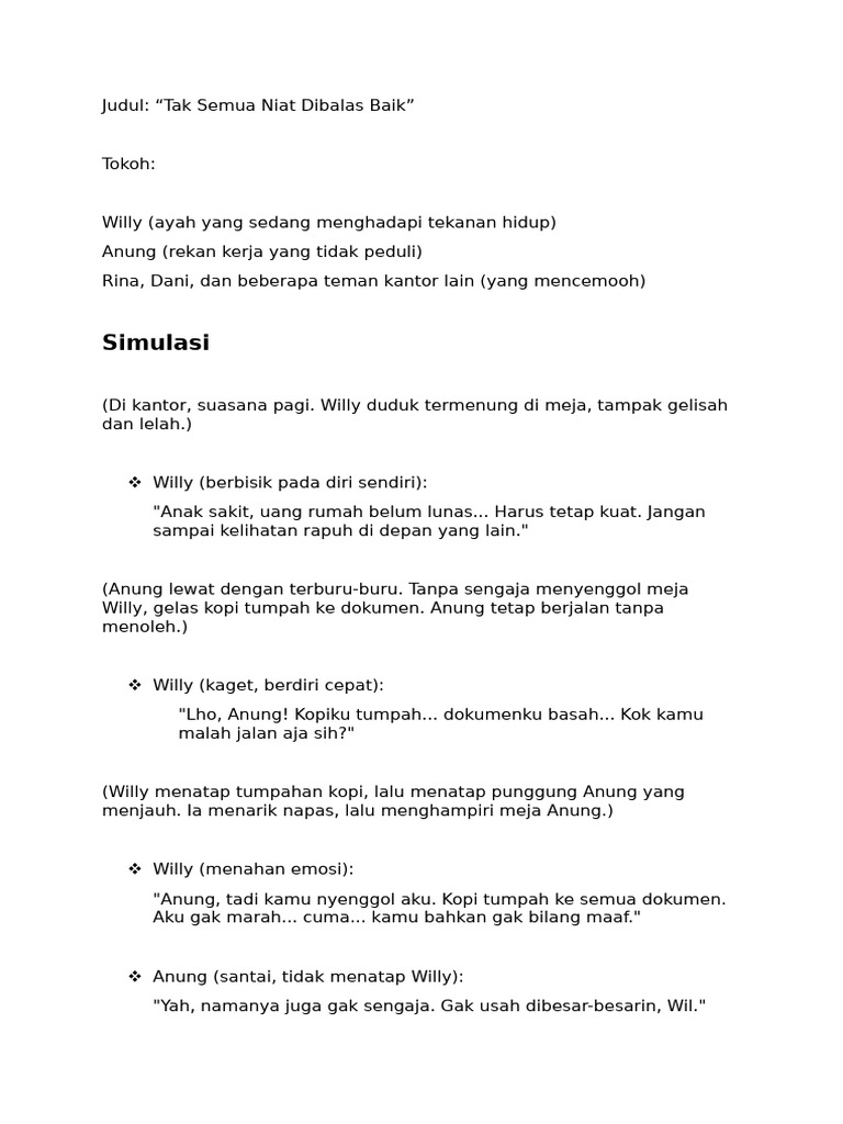 Drama Dialog PAK Dewasa | PDF