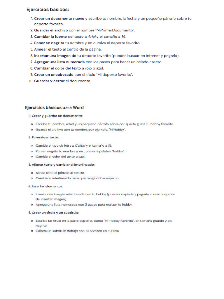 Ejerciciosc De Word Pdf