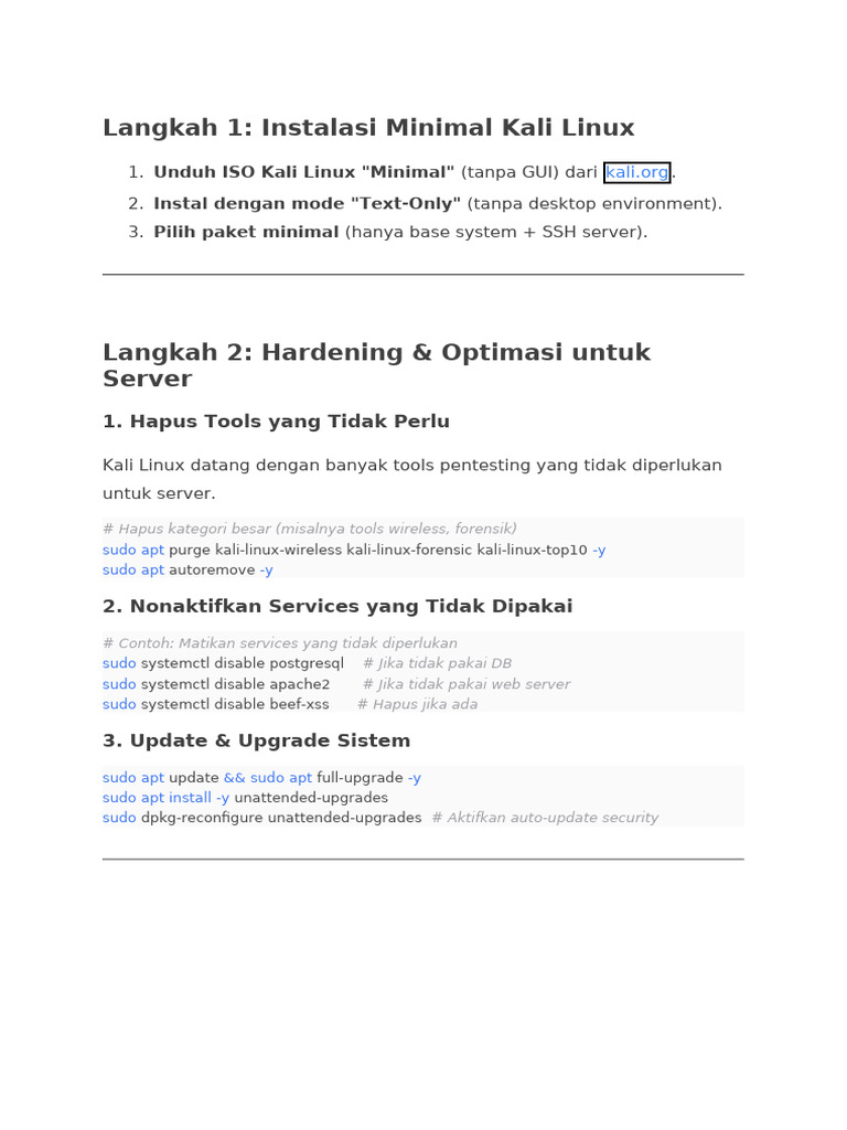 Langkah Langkah Buat Server Linux | PDF