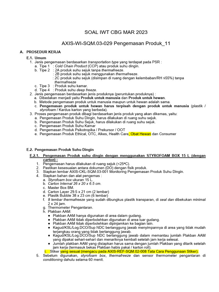 Materi Iwt Cbg Mar 2023 | PDF