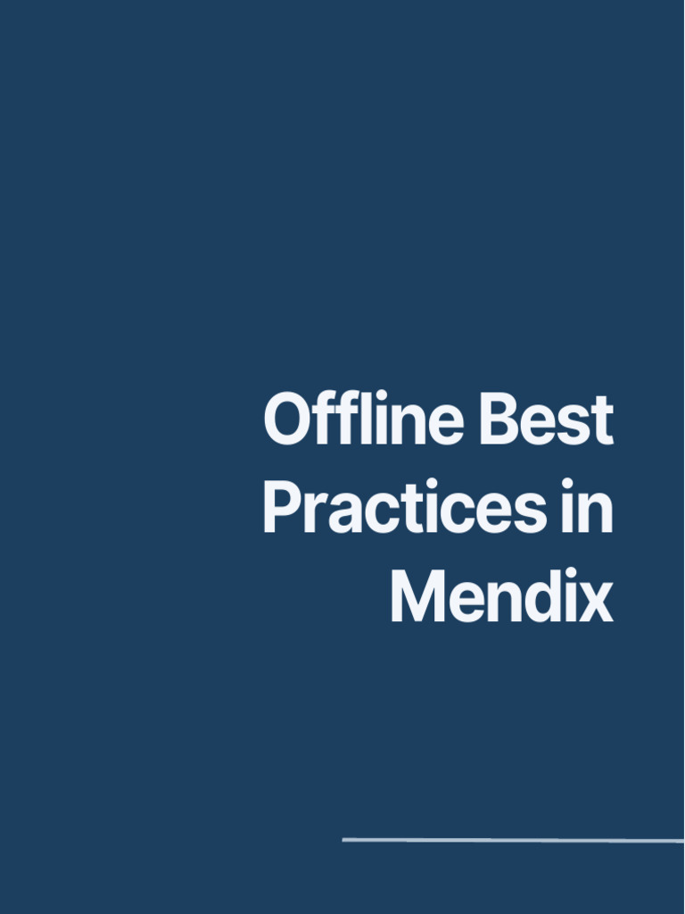 Best Pratice Mendix | PDF