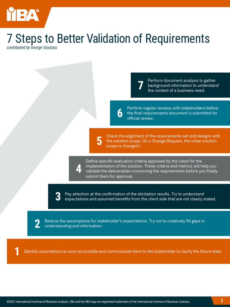 7 Steps To Better Validation of Requirements | PDF | Business Analysis ...