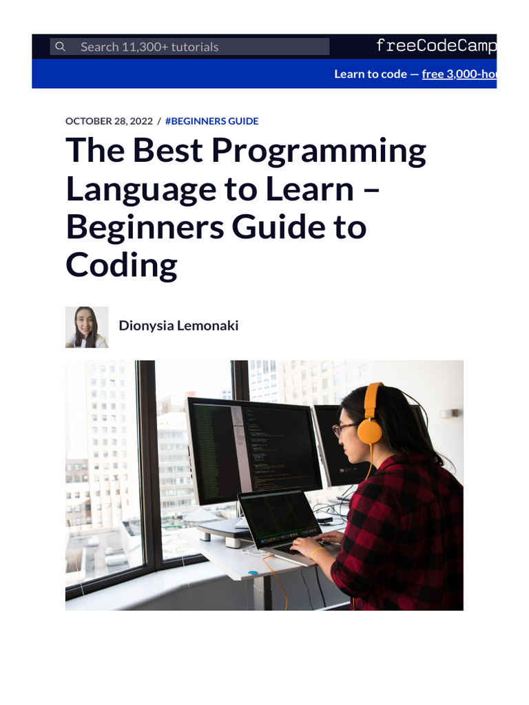 The Best Programming Language To Learn - Beginners Guide To Coding ...
