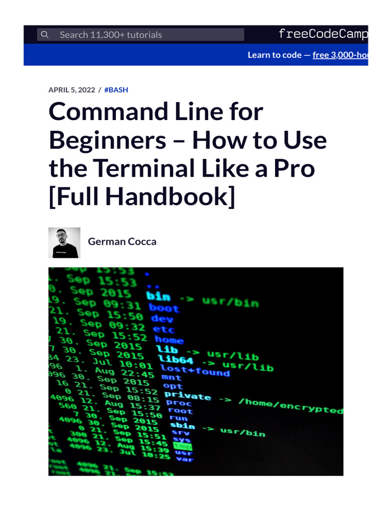 Command Line For Beginners - How To Use The Terminal Like A Pro (Full ...