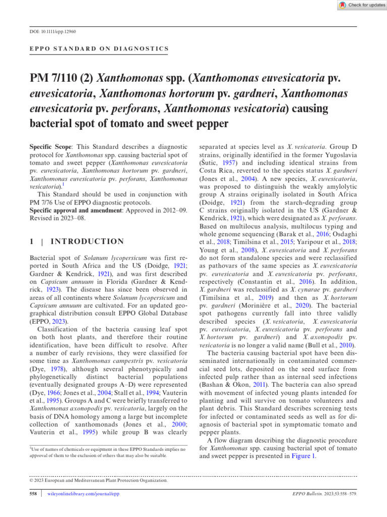 DIAGNOSTICO EPPO INGLES | PDF | Organisms | Biology