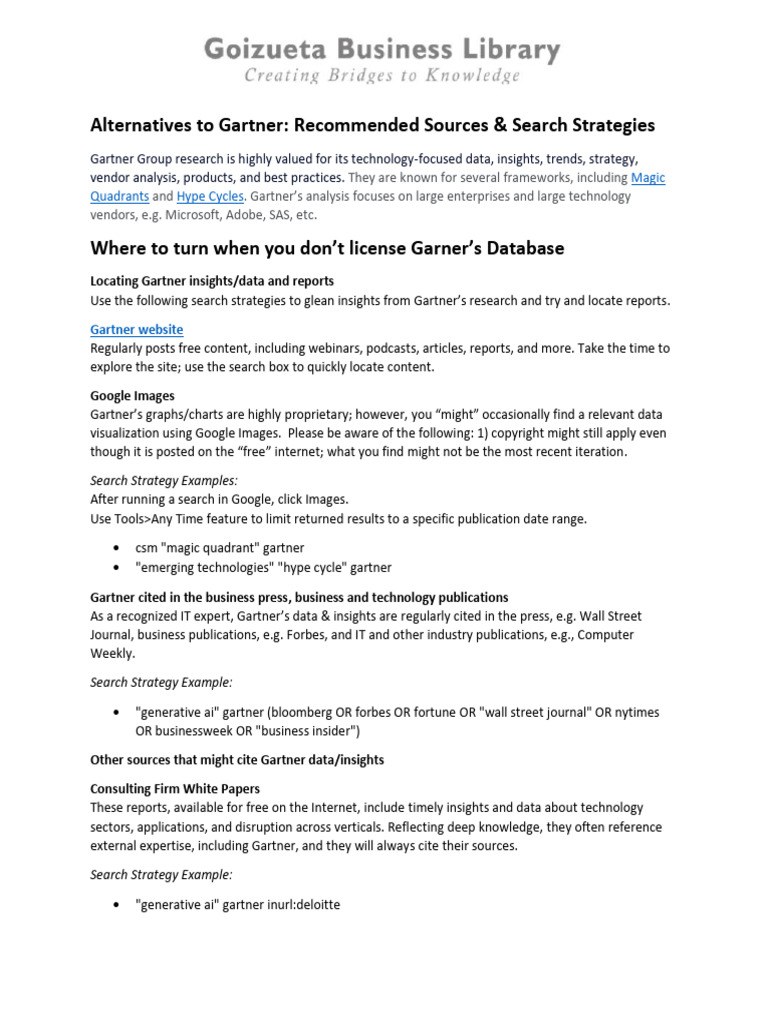 Alternatives to Gartner | PDF | Data | Artificial Intelligence