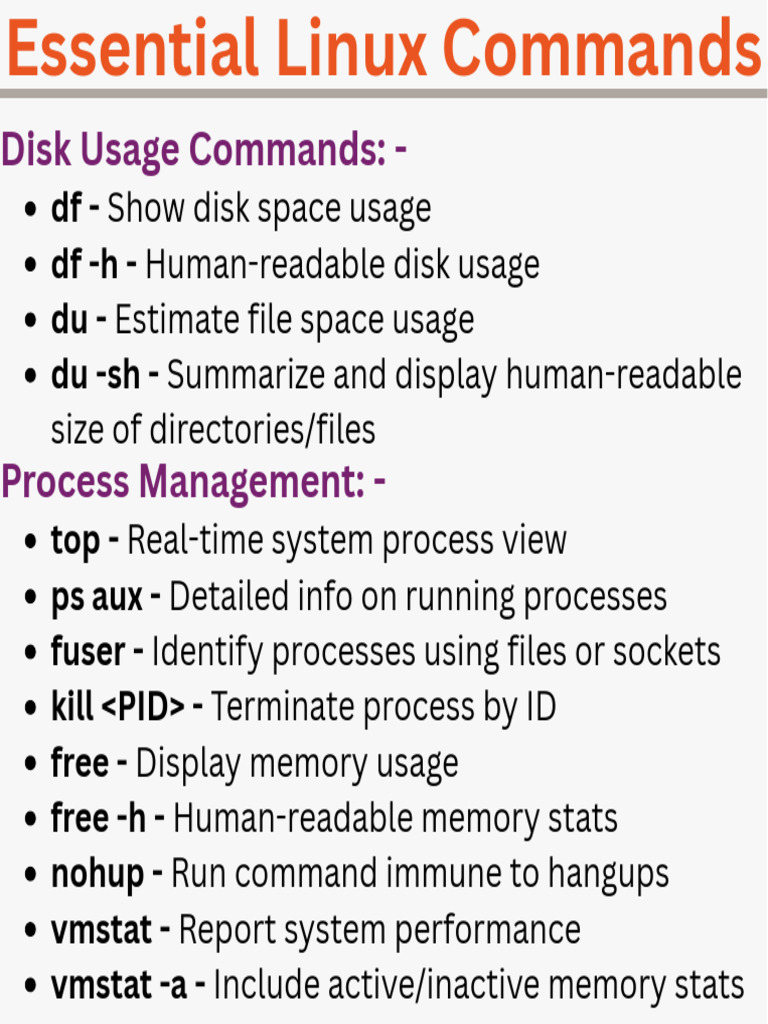 Essential Linux Commands For DevOps | PDF