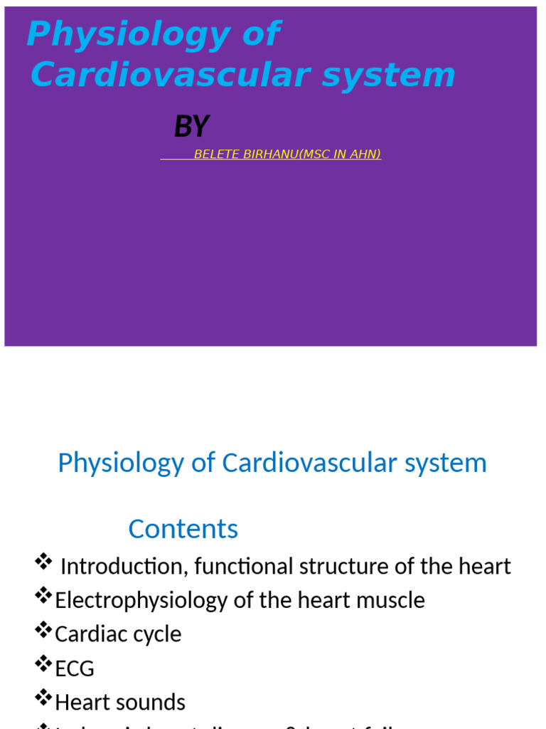 Cardiovascular Physiology-1 | PDF | Coronary Circulation | Heart
