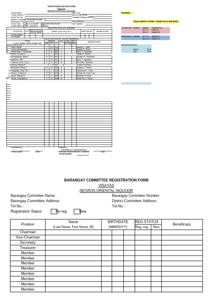 GSP-REGISTRATION-FORMS-2024-1 (1) Edited | PDF