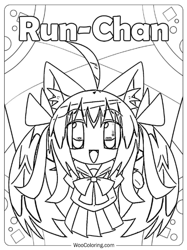 Sprunki All Stars Run Chan Coloring Sheet For Preschoolers | PDF