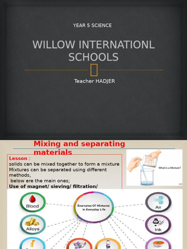 Mixing and Separating Materials | PDF