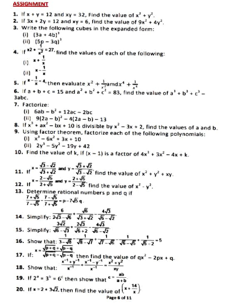 Maths Holiday Assignments | PDF | Triangle | Circle