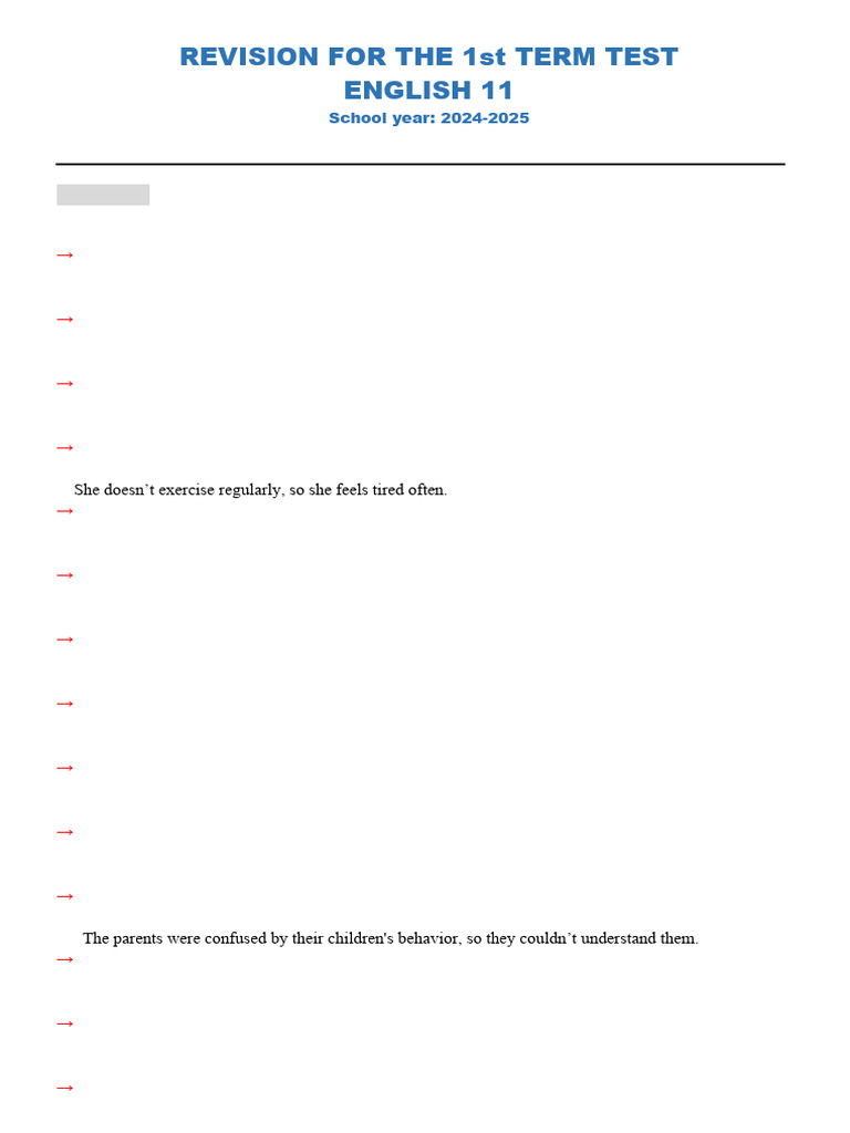 HS-1st TERM TEST REVISION (GRADE 11) | PDF | Climate Change | Climate ...