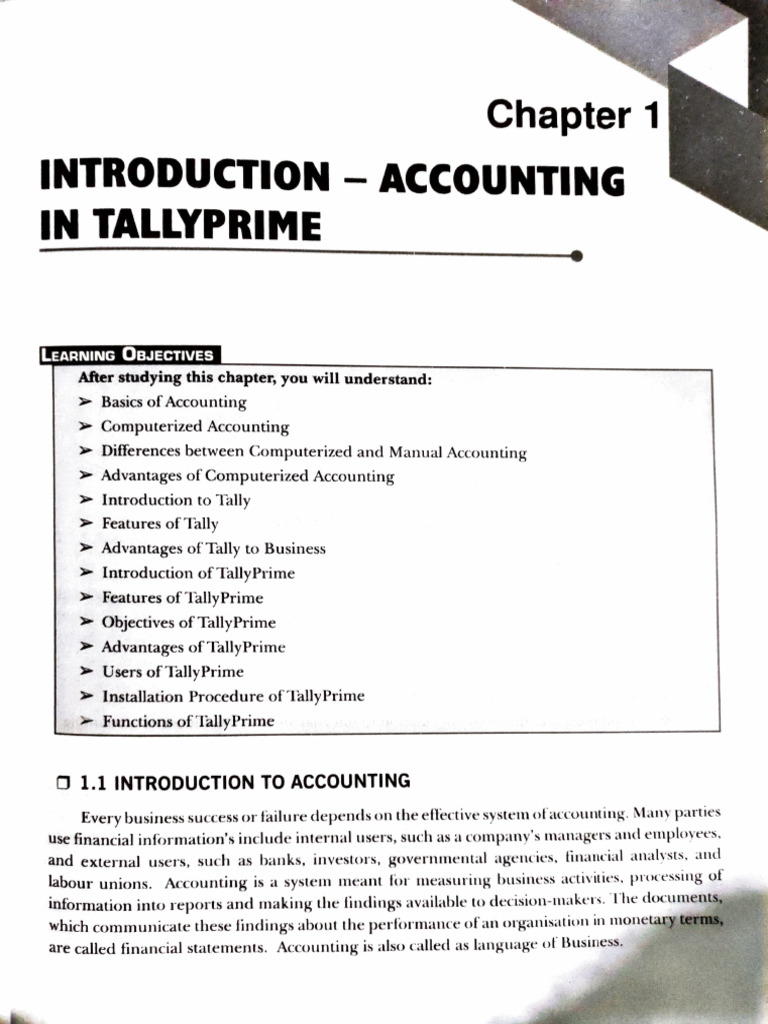 Accounting in Tally Prime Introduction For Bcom | PDF