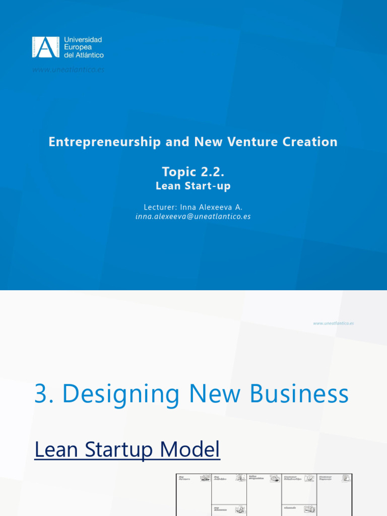 2.2. Topic 2. Part 2. Lean Startup Model | PDF | Lean Startup | Startup ...