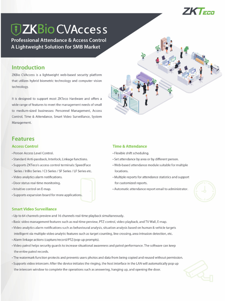 ZKBio CVAccess - Datasheet - 20250109 | PDF