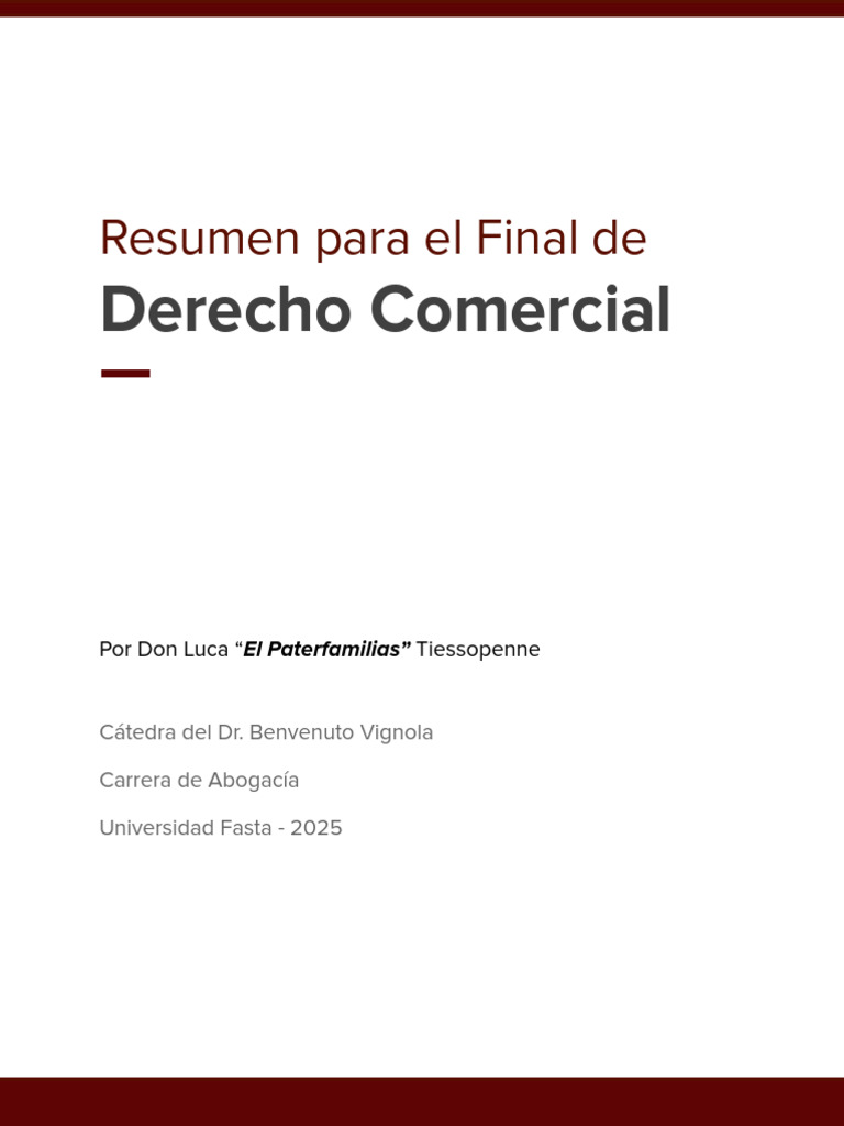 Resumen APROBADOR Comercial UFasta 2025 | PDF | Business | Los consumidores