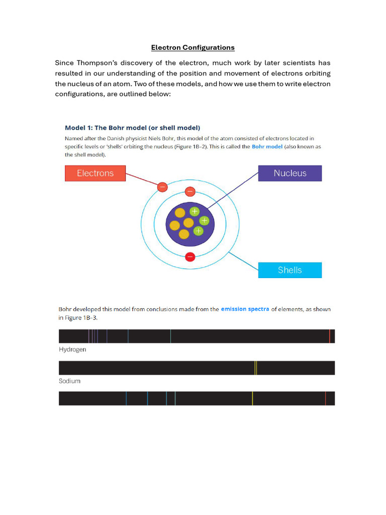 Electron Configurations Theory | PDF