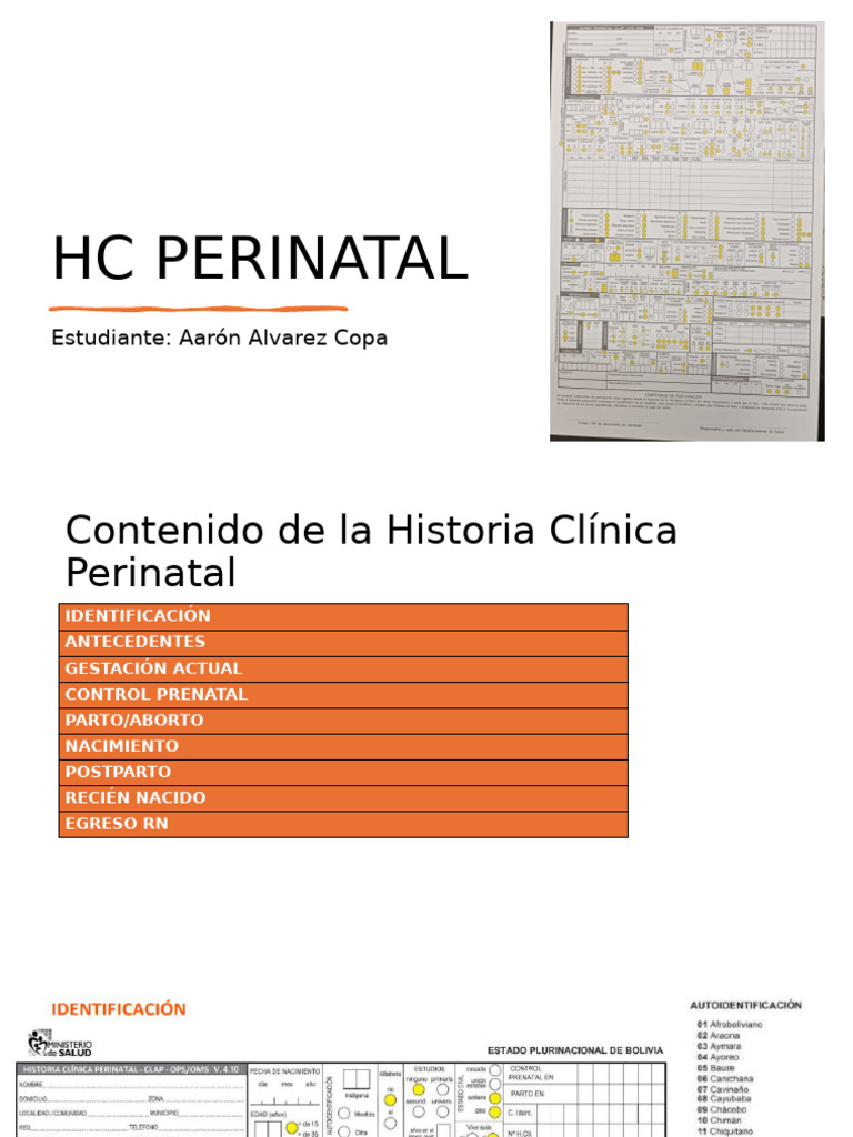 1. Hc Perinatal | PDF | Parto | El embarazo