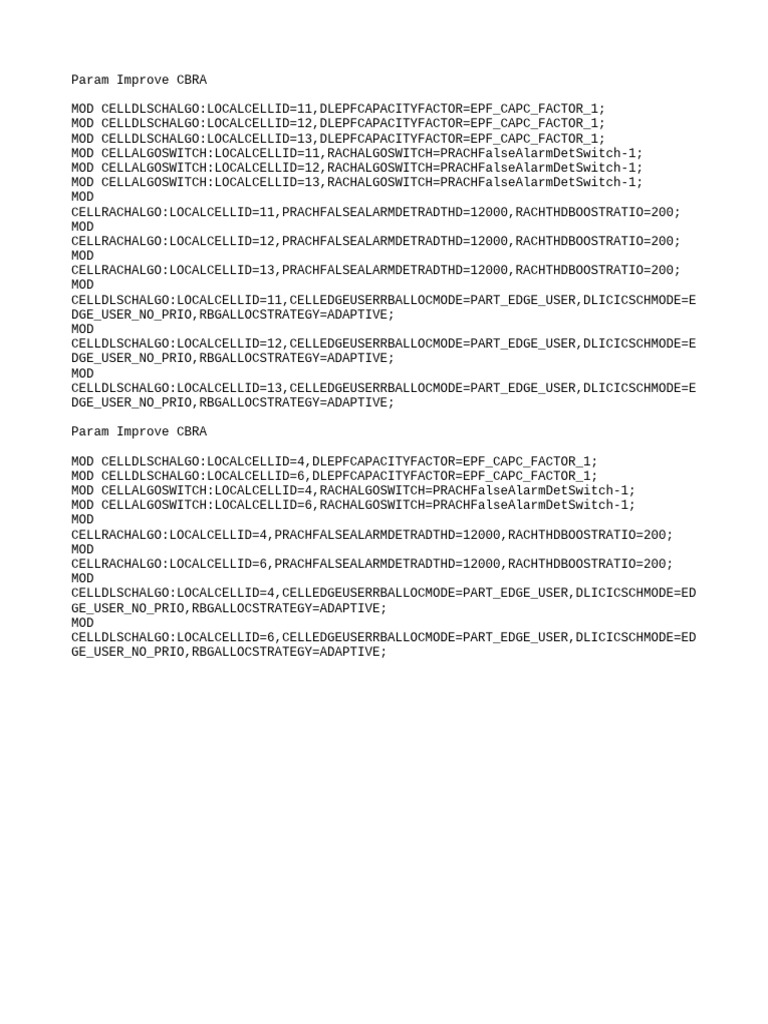 CBRA Parameter Optimization Guide | PDF