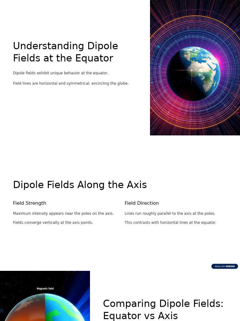 Understanding Dipole Fields at The Equator | PDF