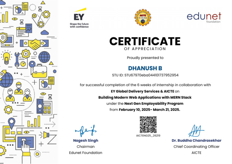 DHANUSH B - Certificate | PDF