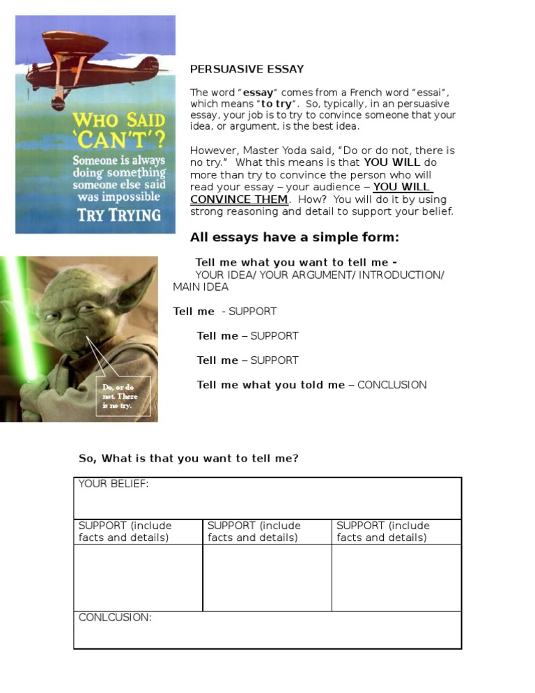Persuasive Essay Writing Guide | PDF | Self-Improvement