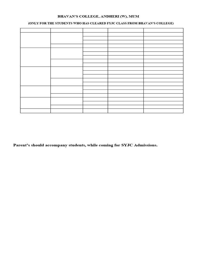 Syjc Admission Time Table For Students 2025-26 | PDF | Government And ...