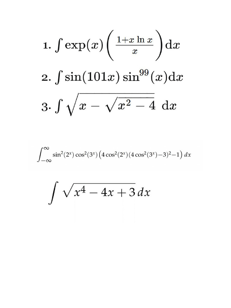 Interal For Jee Adv | PDF