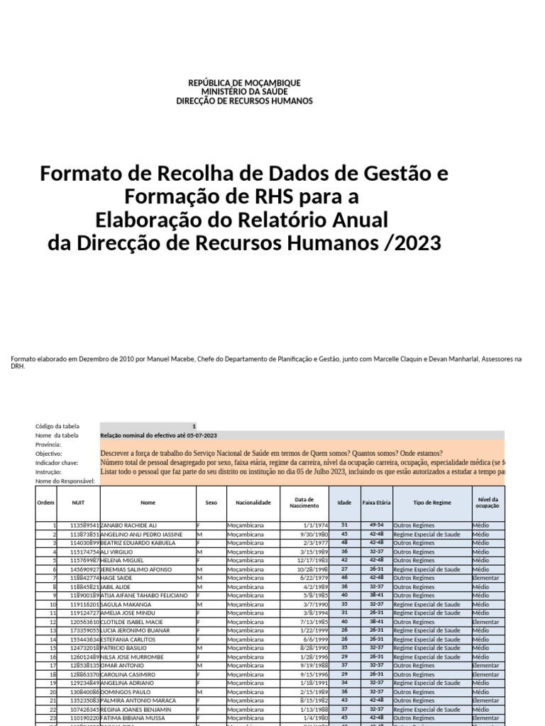 SDSMAS-Metuge Planilha Gestao de Dados Actualizada | PDF | Remédio ...