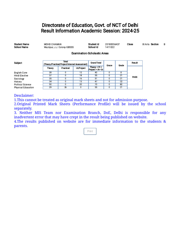 Edustud.nic.in Result FrmPubliclevelResult 23 24.Aspx | PDF