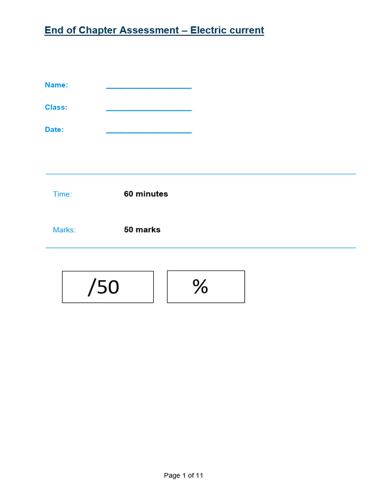 Electric current questions | PDF | Resistor | Voltage