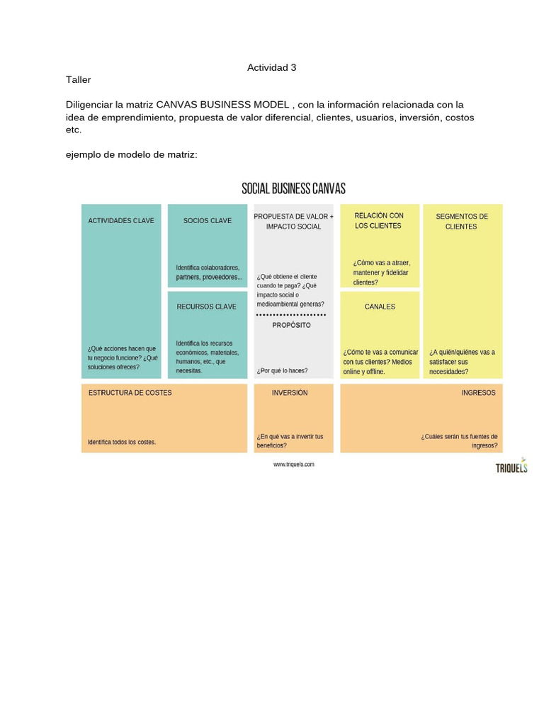Matriz Social Business Canvas | PDF