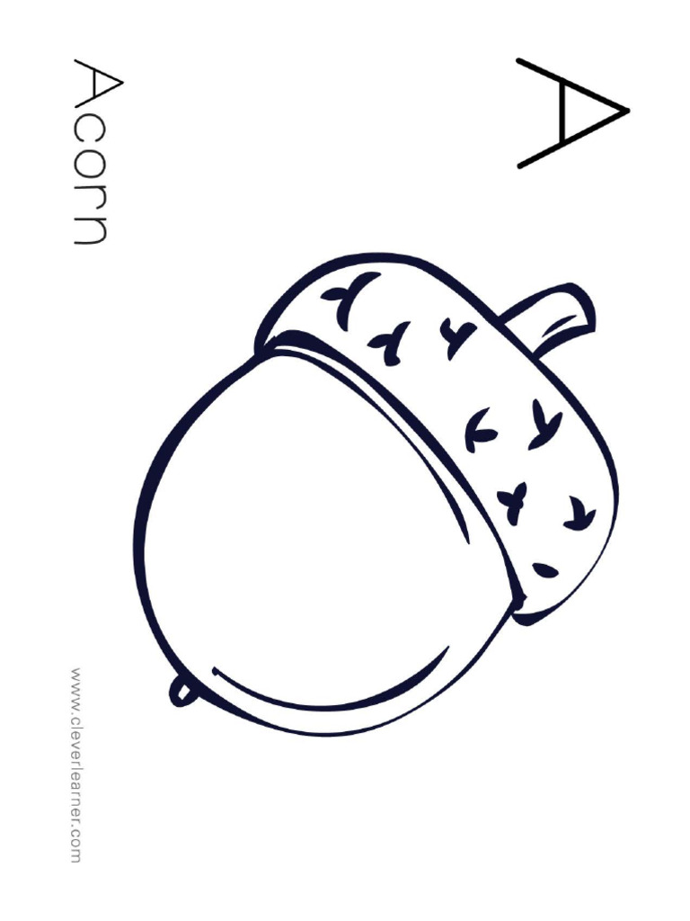 A1 A Is For Accorn Coloring Sheet | PDF