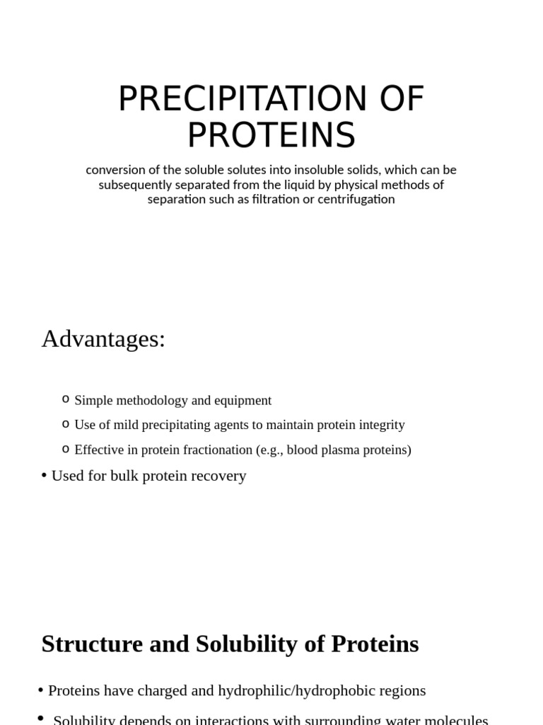 Protein Precipitation Techniques Explained | PDF | Salt (Chemistry ...