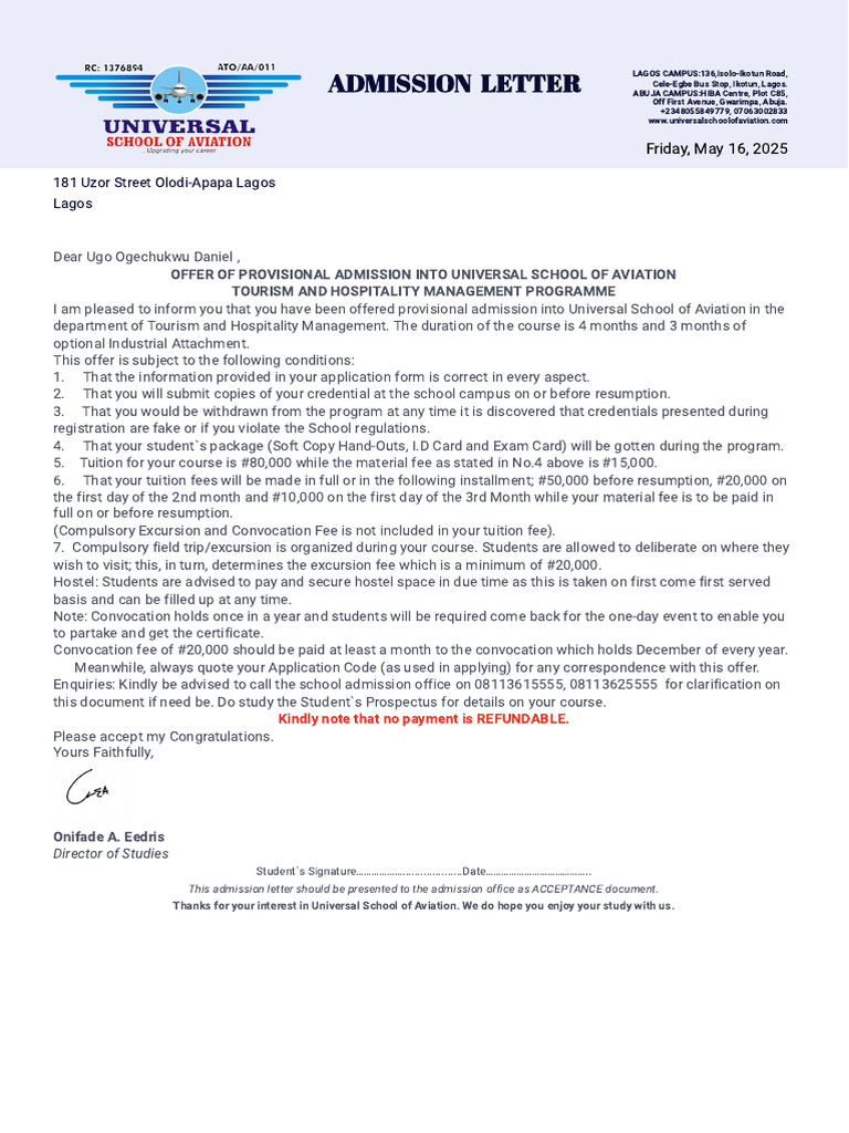 Ugo Ogechukwu Daniel Male | PDF