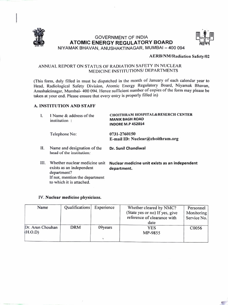 Annual Report CHRC 2023 | PDF | Radioactive Contamination | Ionizing ...