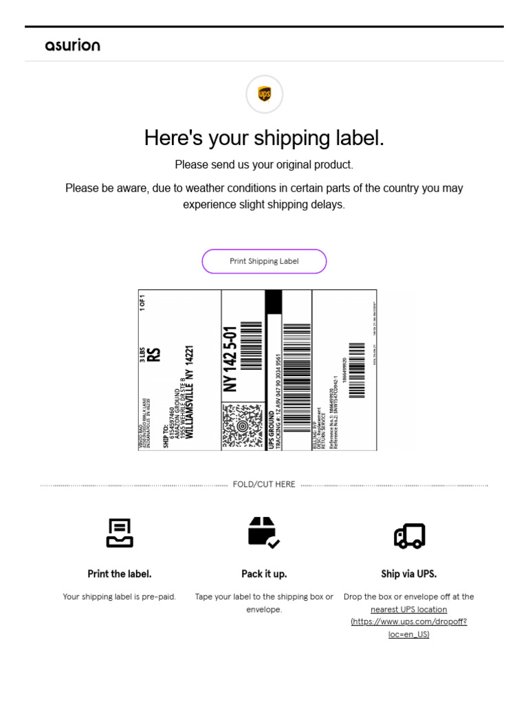 Print Your Shipping Label - Protection Plans - Asurion | PDF | Freight ...