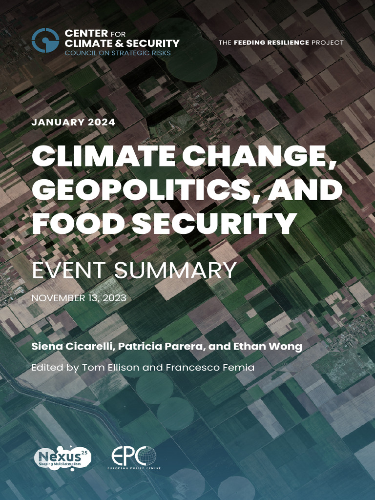 Climate, Geopolitics & Food Security - CCS 2023 | PDF | Food Security ...