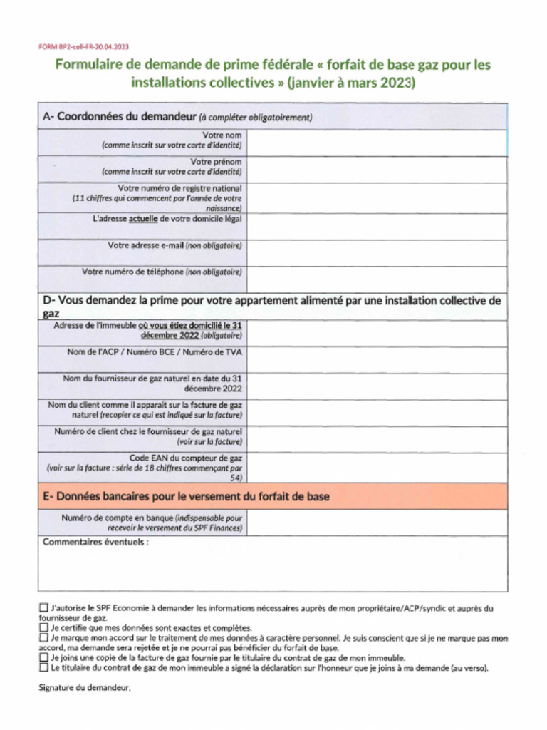 Demande Forfait 2 | PDF