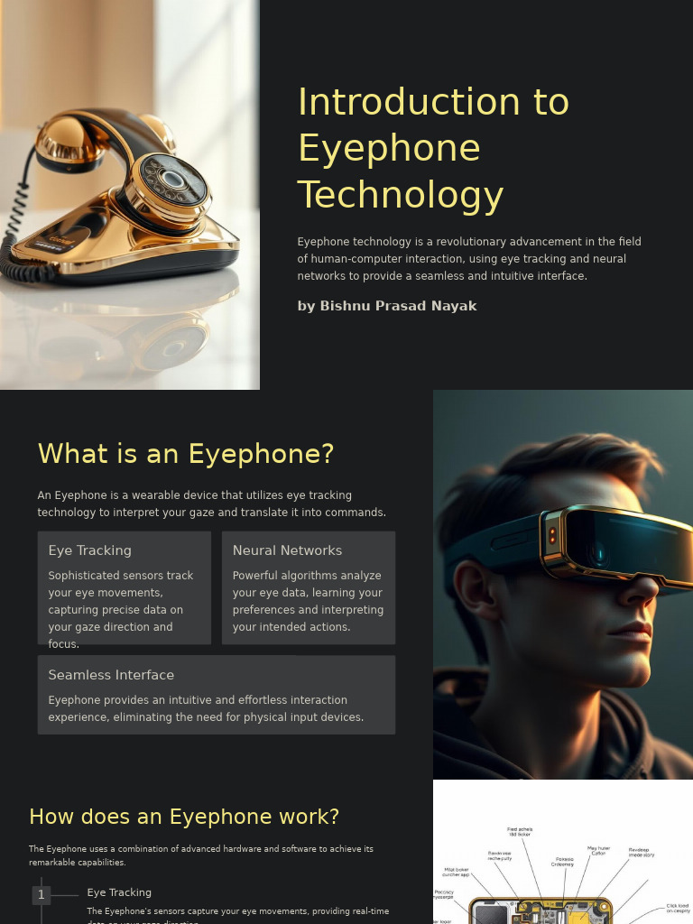 Introduction To Eyephone Technology | PDF | User Interface | Information Technology