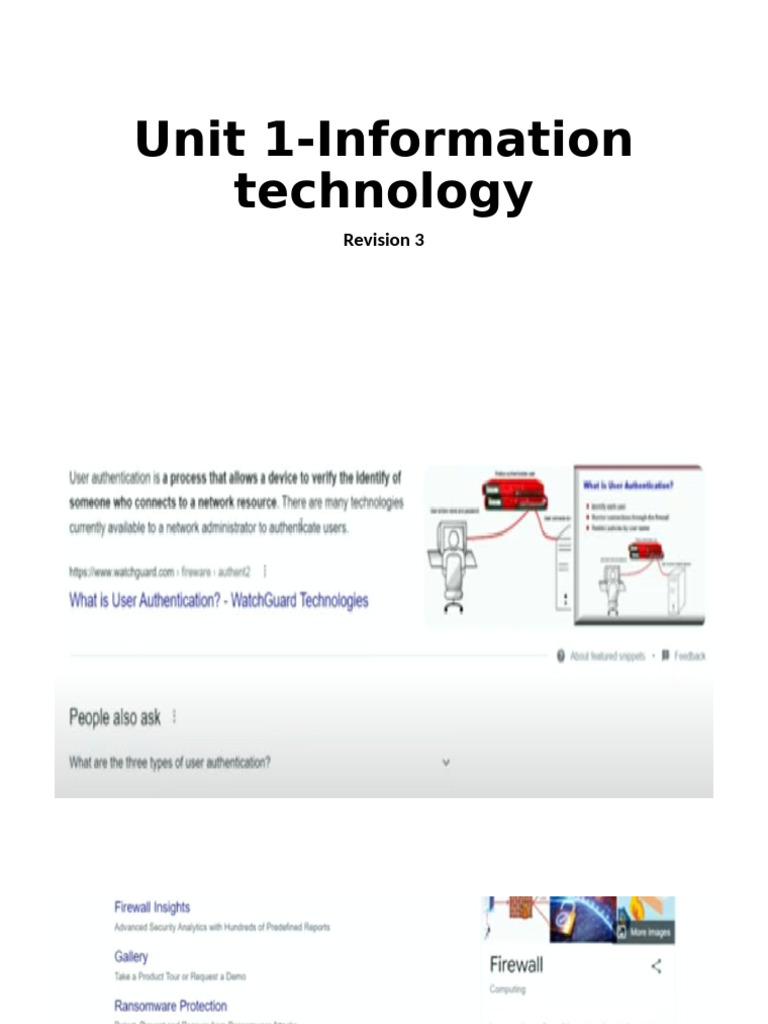 Unit 1-Revision 3 | PDF